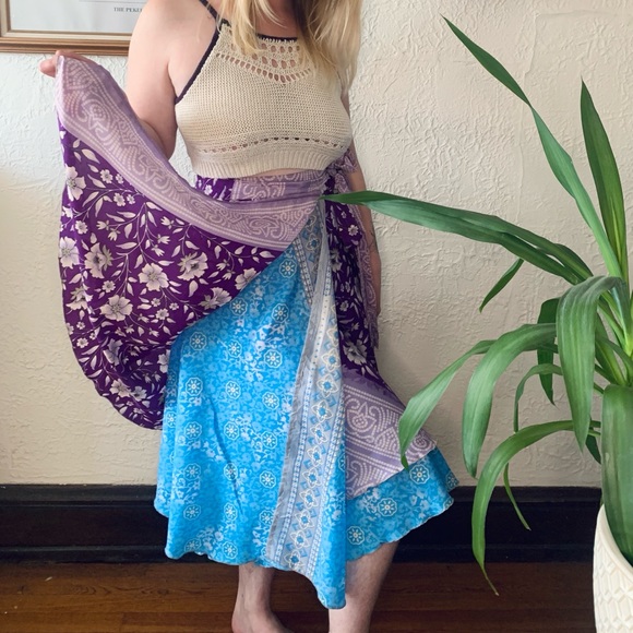 Skirts | Reversible Boho Wrap Skirt | Poshmark